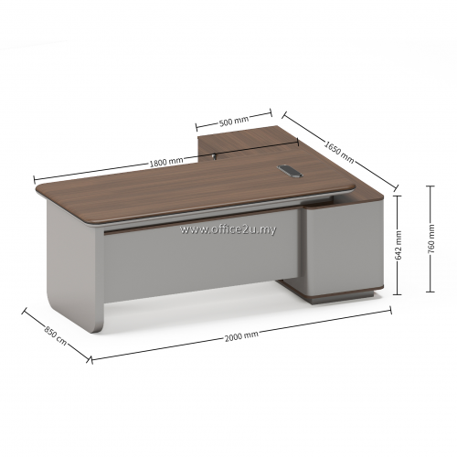 SY-20165 : SYNERGY SERIES DIRECTOR TABLE SET C/W SIDE CABINET AND POWER ...