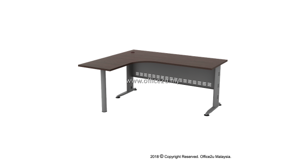 QL-M-WN QUINCY SERIES COMPACT L-SHAPE METAL J-LEG TABLE